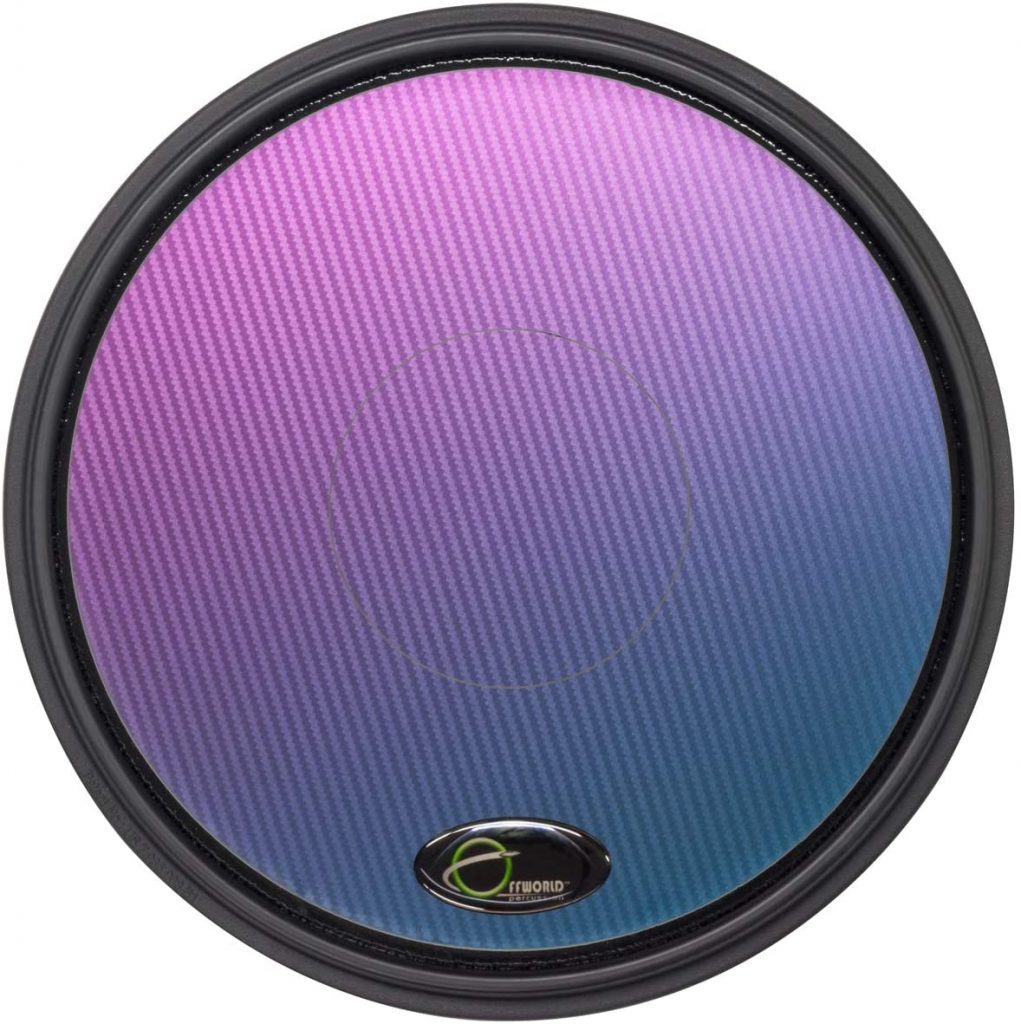 Offworld Percussion Invader V3 Practice Pad with Black Rim and Blue ...